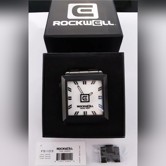 Rockwell | Accessories | Rockwell Mens Black Watch W White Face 5mm2 ...